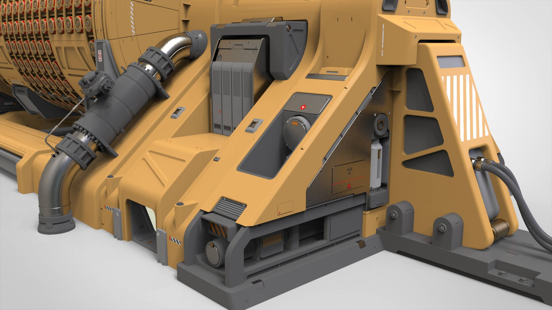 sci fi Small modular reactor 3D Render, Digital Art by Chtazi