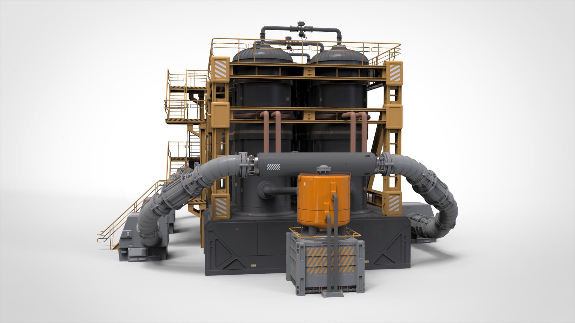 sci-fi storage tank 1 3D Render, Digital Art by Chtazi