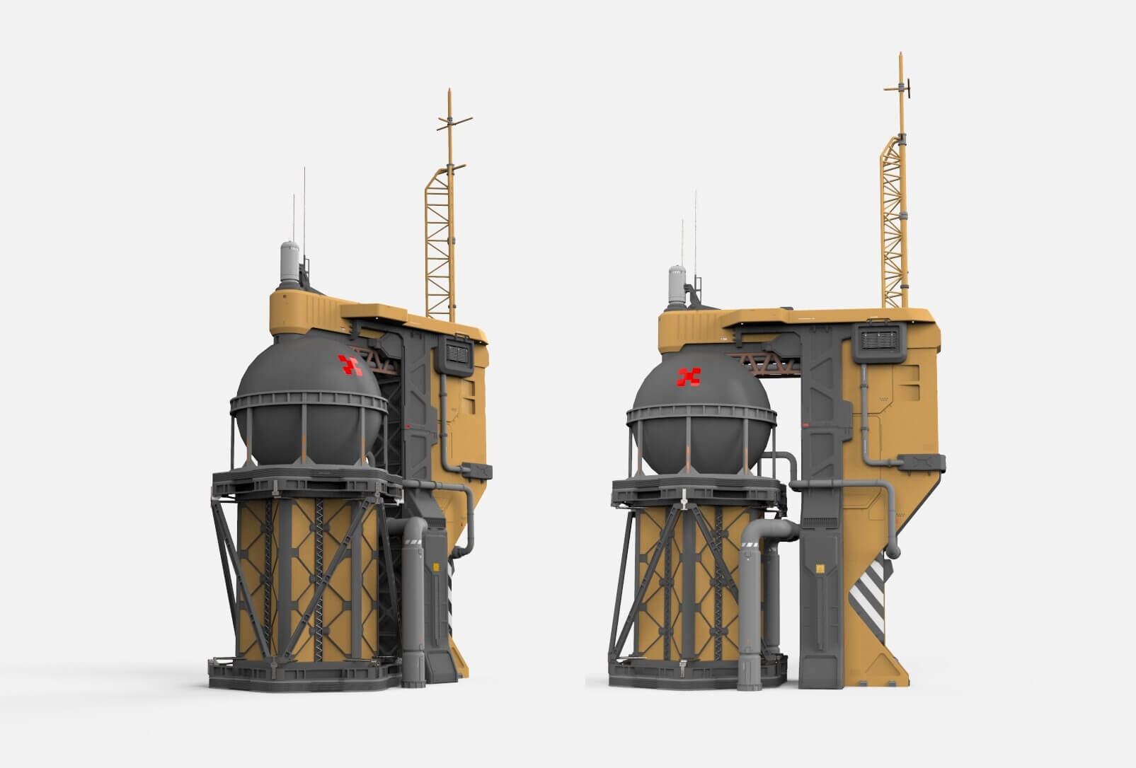 sci-fi storage tank 2 3D Render, Digital Art by Chtazi