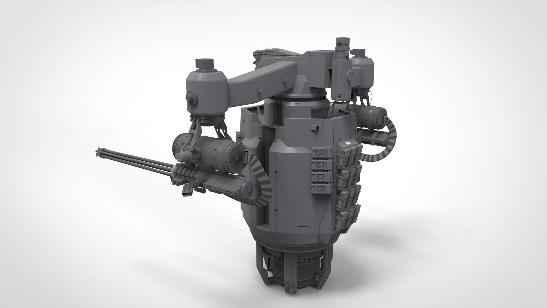 sci-fi Turret 5 3D Render, Digital Art by Chtazi