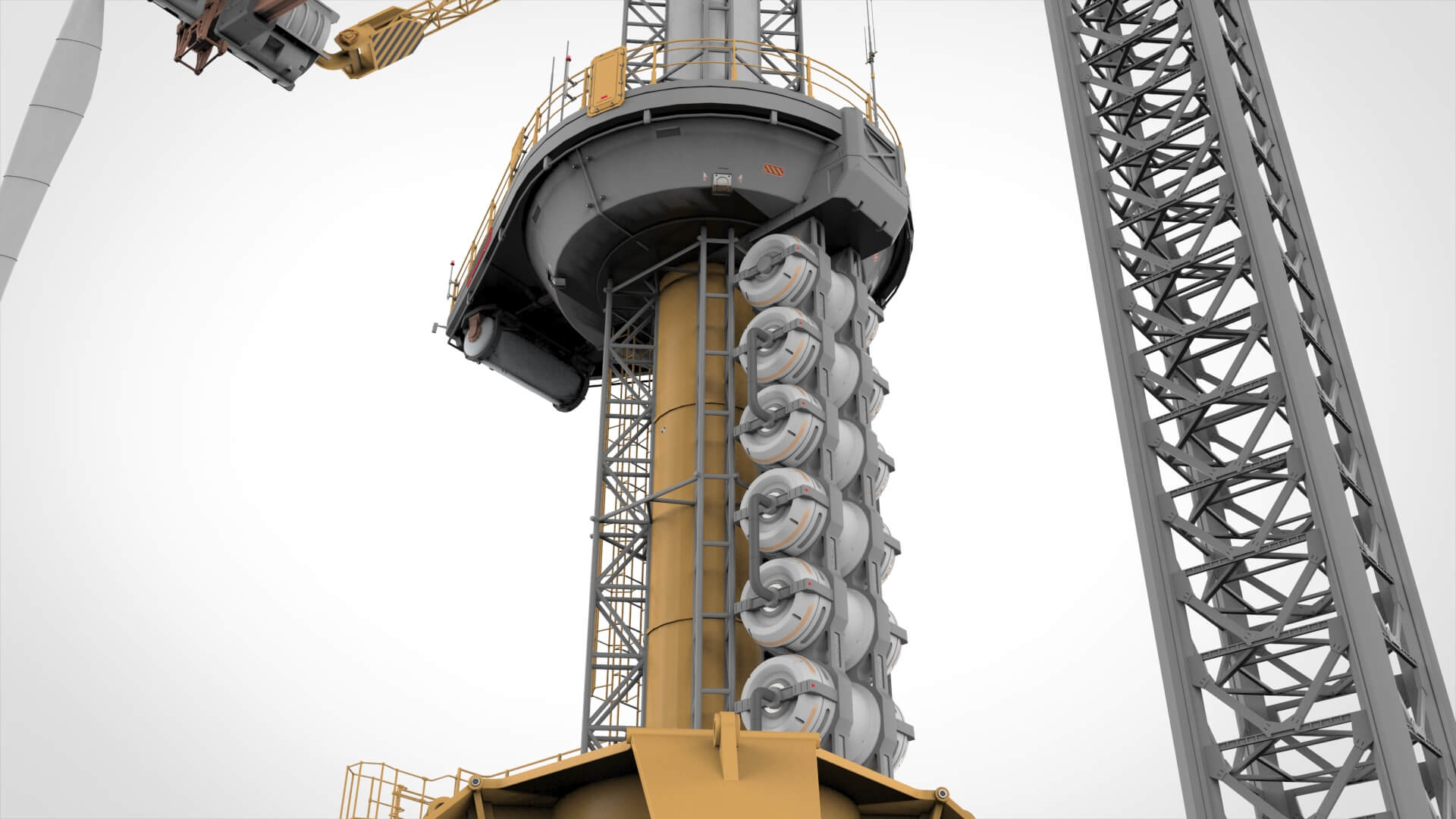 Sci-Fi Wind turbine 1 3D Render, Digital Art by Chtazi