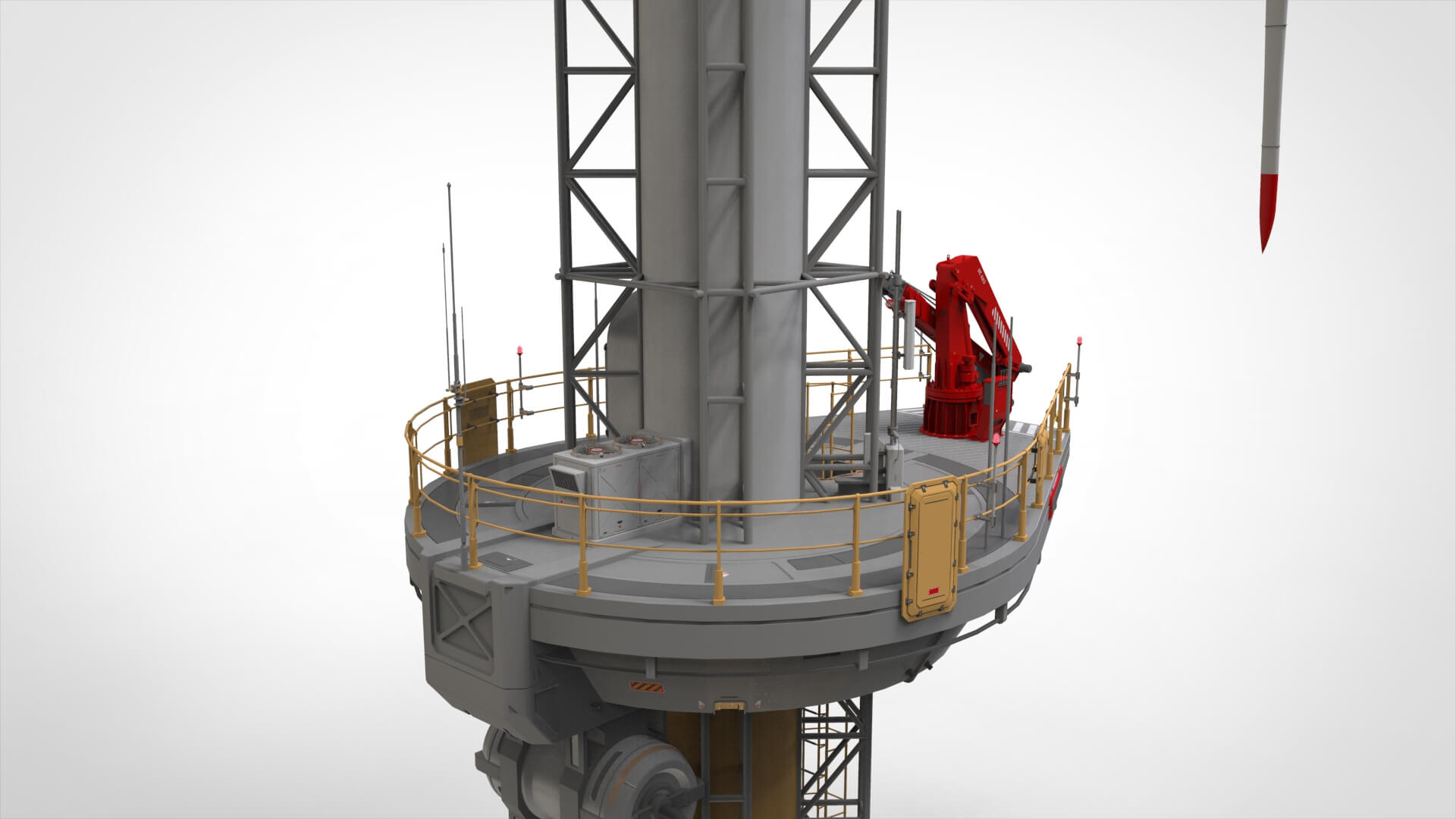 Sci-Fi Wind turbine 1 3D Render, Digital Art by Chtazi