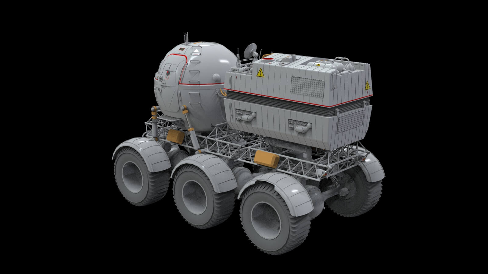 STAR COPS MOON ROVER 3D Render, Digital Art by Chtazi
