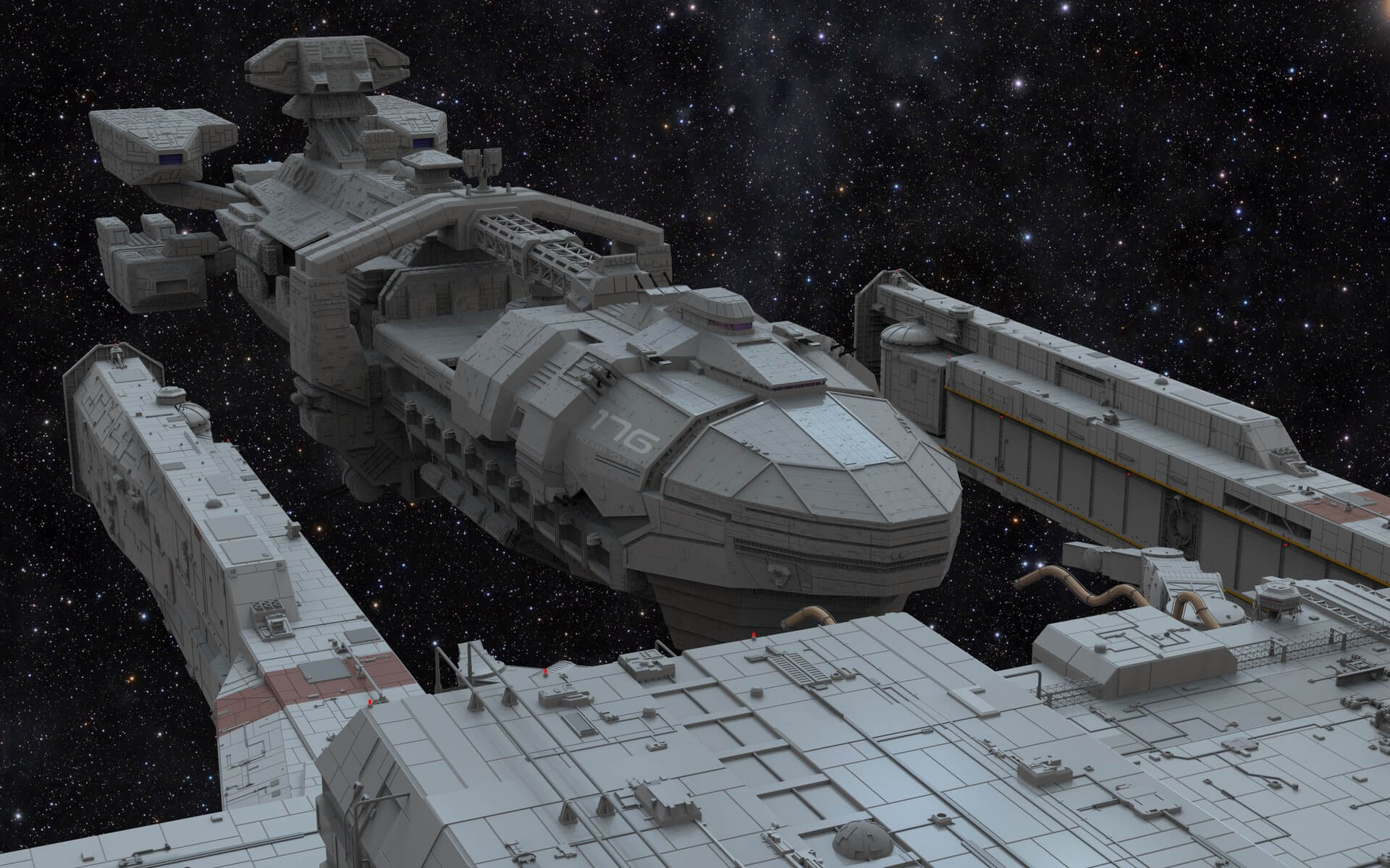starship troopers dock 3D Render, Digital Art by Chtazi
