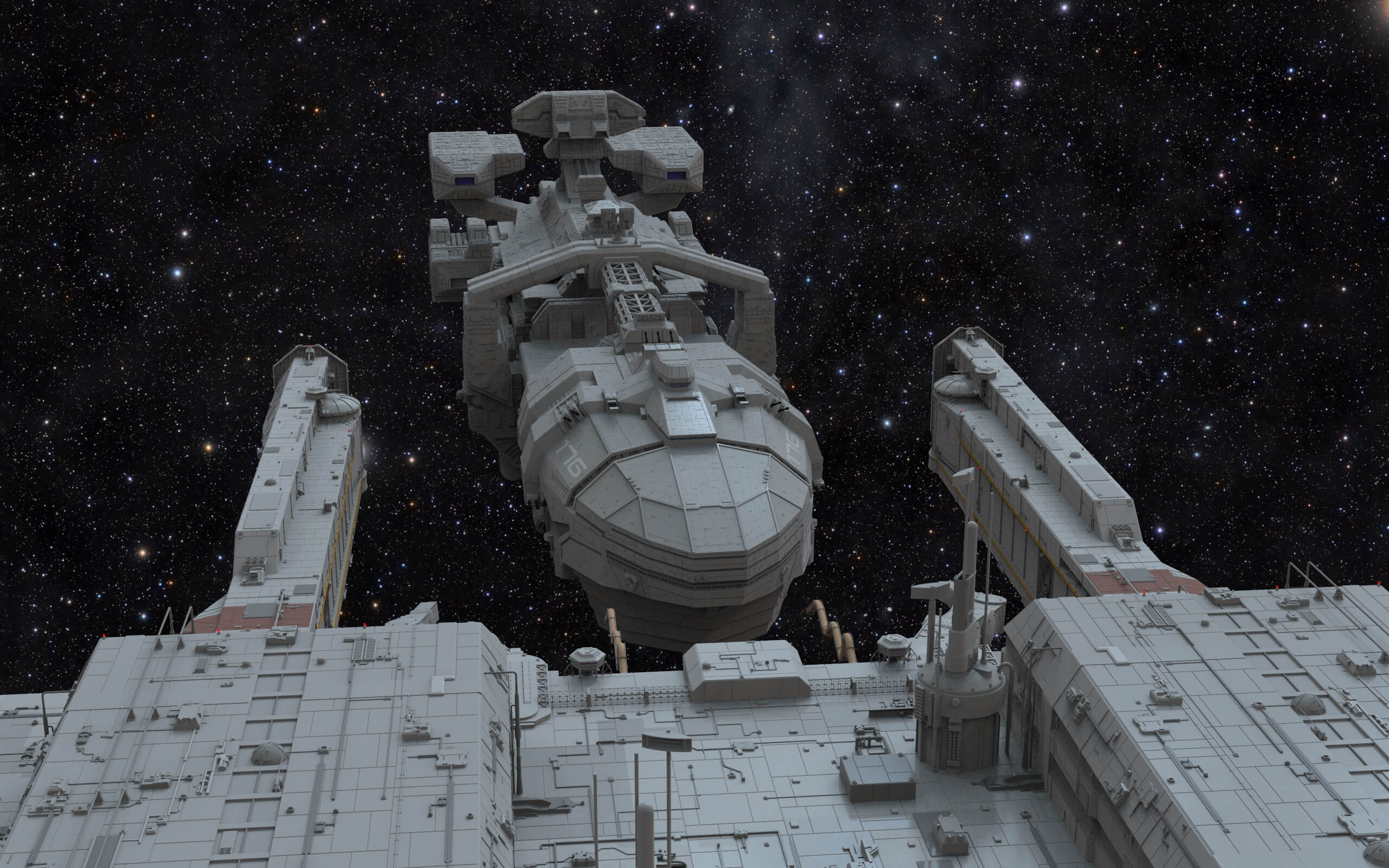 starship troopers dock 3D Render, Digital Art by Chtazi
