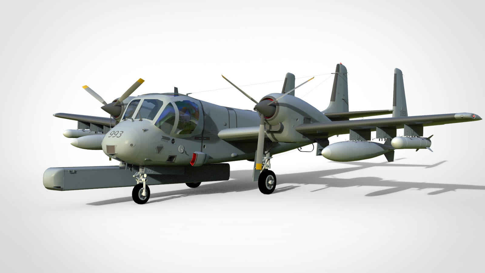 Grumman OV-1D Mohawk 3D Model by Chtazi