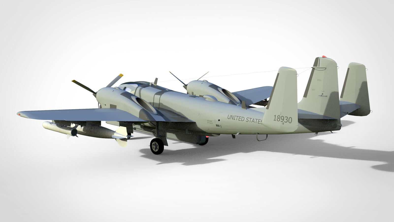 Grumman OV-1D Mohawk 3D Model by Chtazi