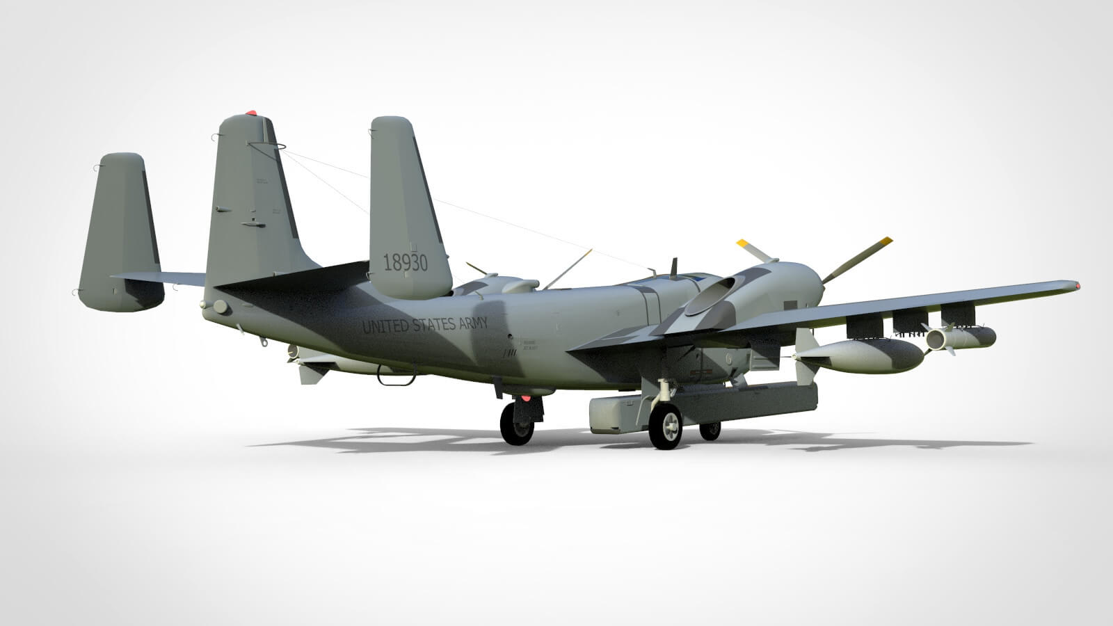 Grumman OV-1D Mohawk 3D Model by Chtazi