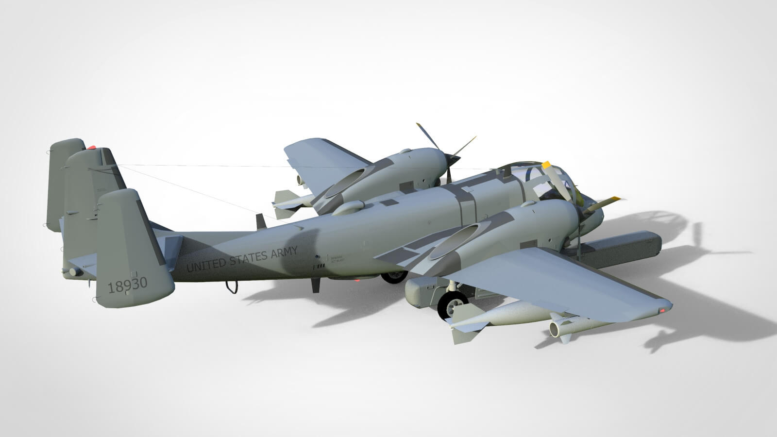 Grumman OV-1D Mohawk 3D Model by Chtazi