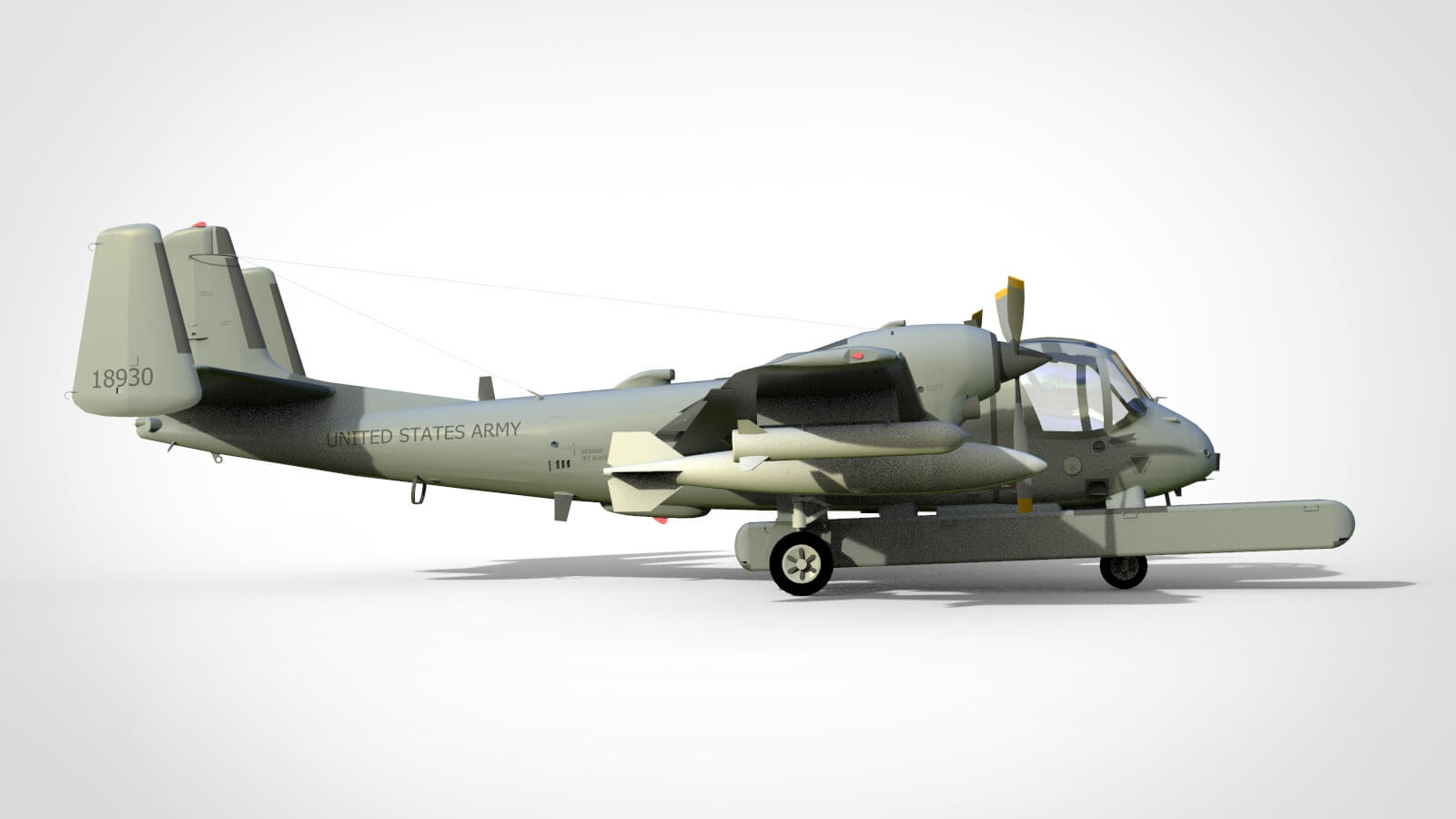 Grumman OV-1D Mohawk 3D Model by Chtazi