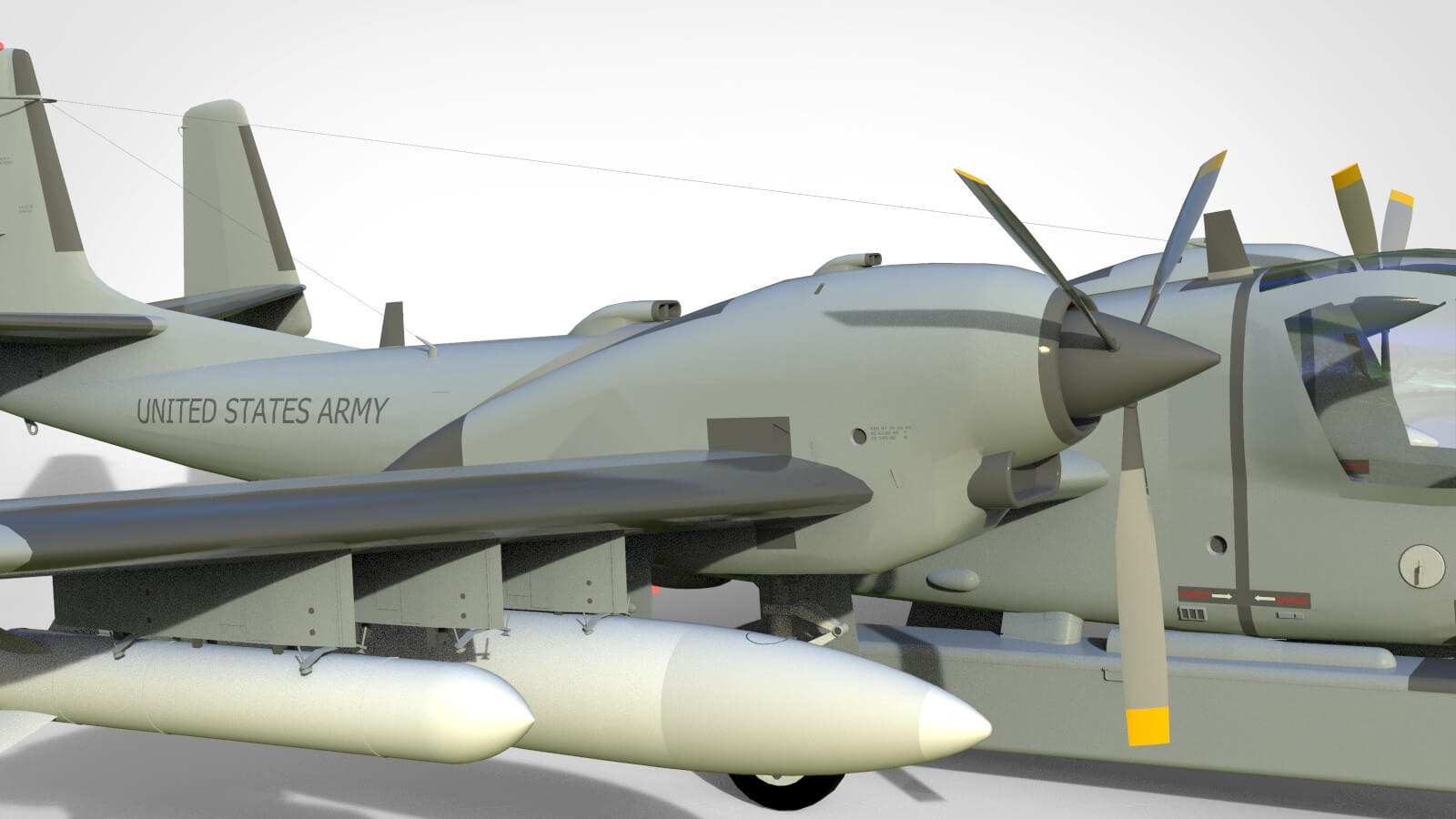 Grumman OV-1D Mohawk 3D Model by Chtazi