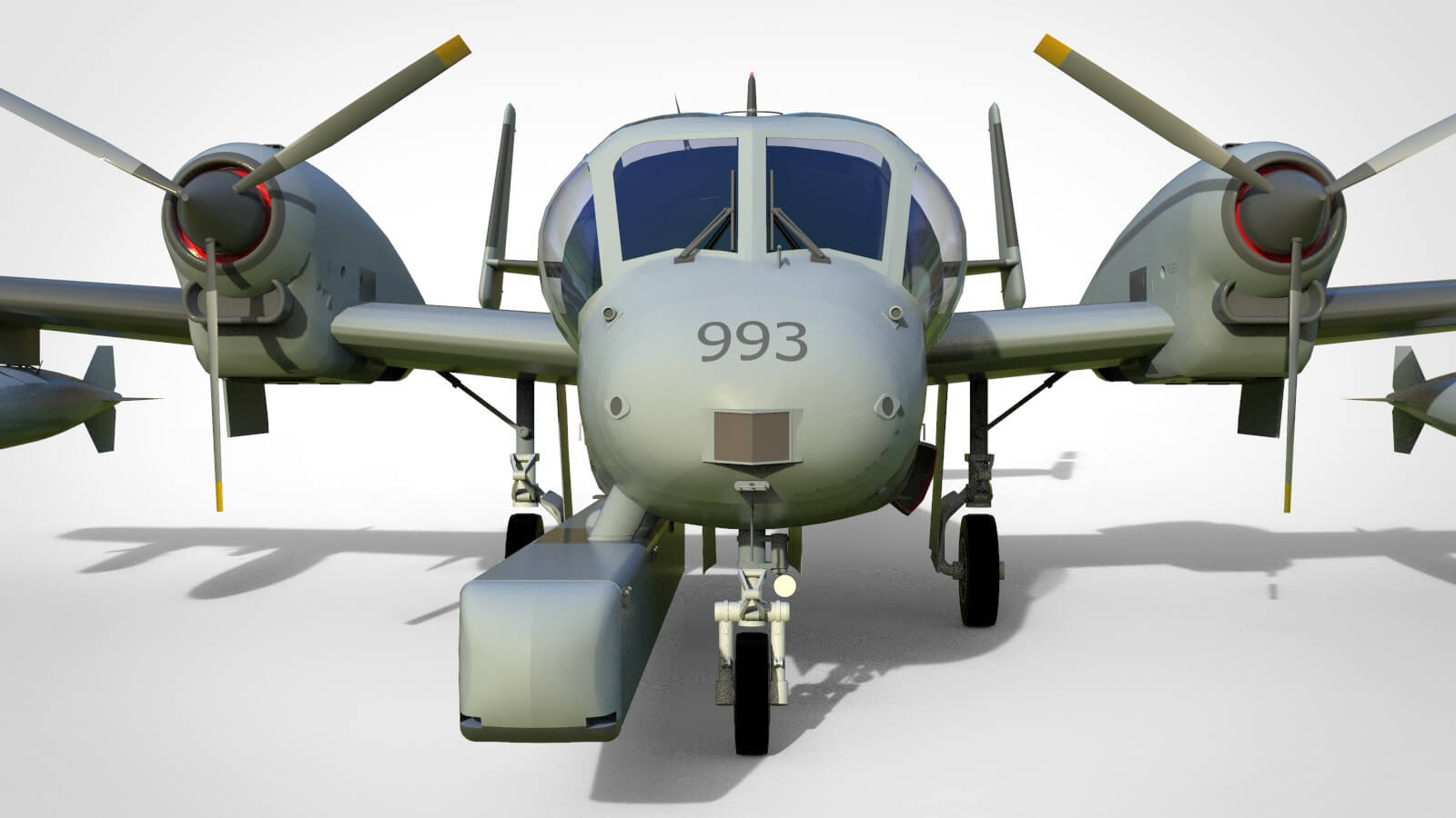 Grumman OV-1D Mohawk 3D Model by Chtazi