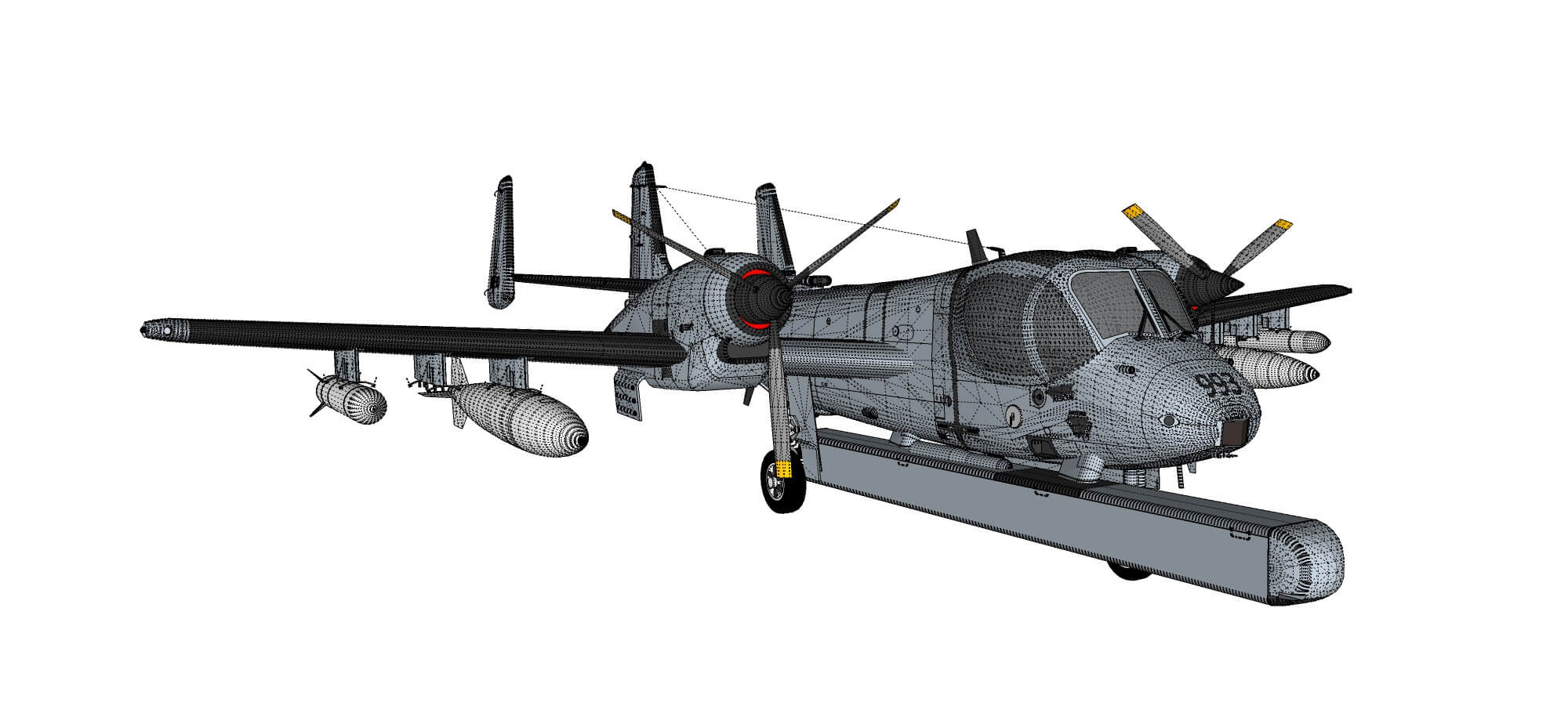 Grumman OV-1D Mohawk 3D Model by Chtazi