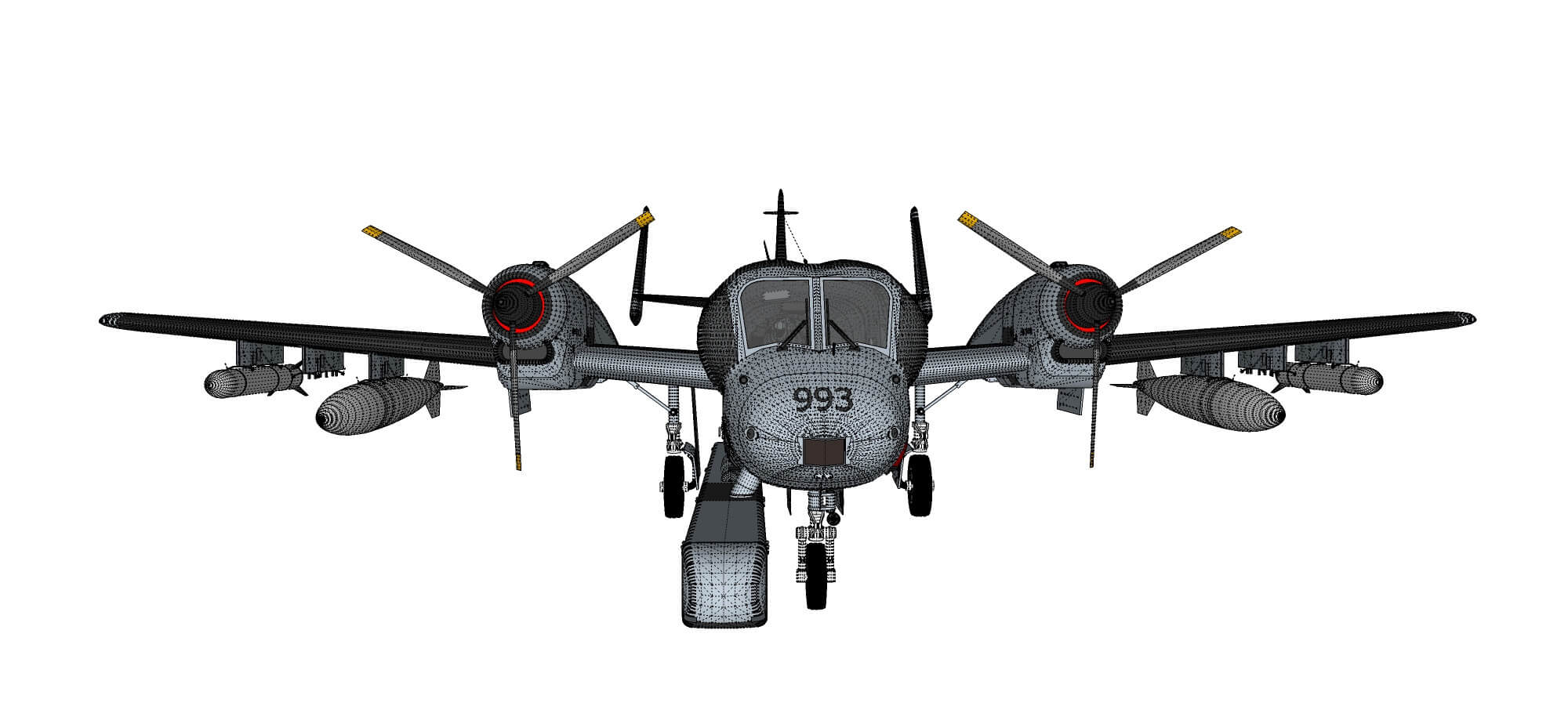 Grumman OV-1D Mohawk 3D Model by Chtazi