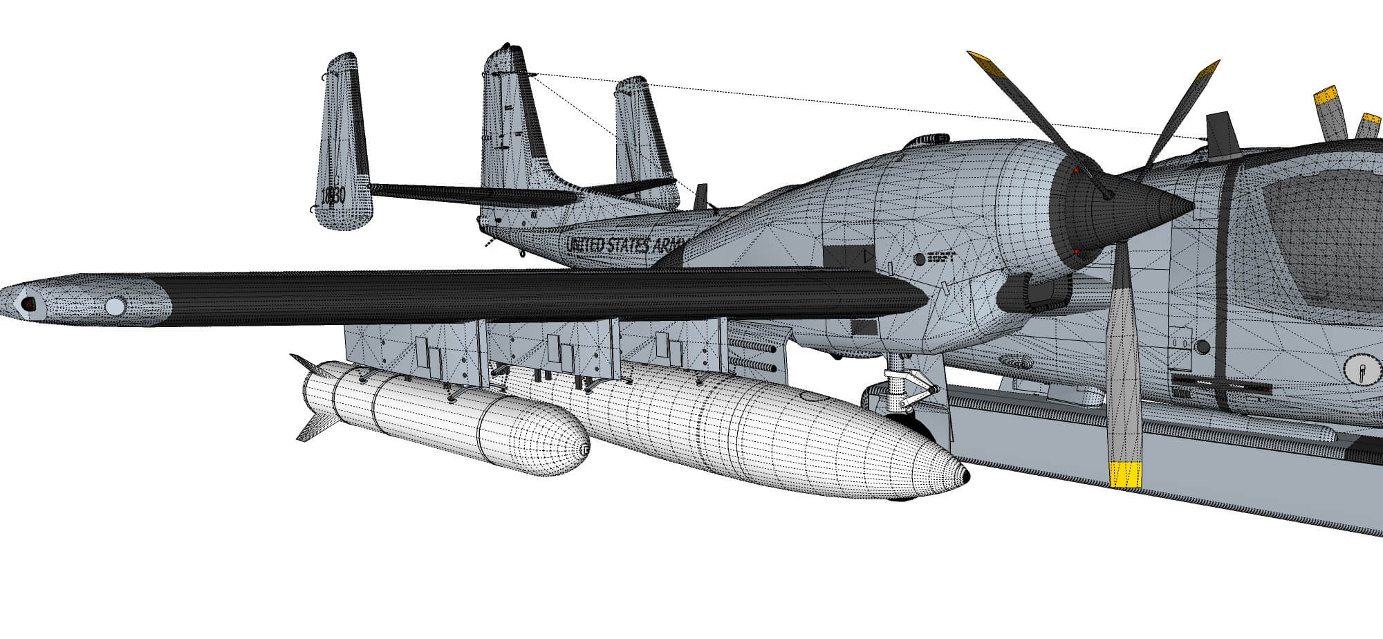 Grumman OV-1D Mohawk 3D Model by Chtazi