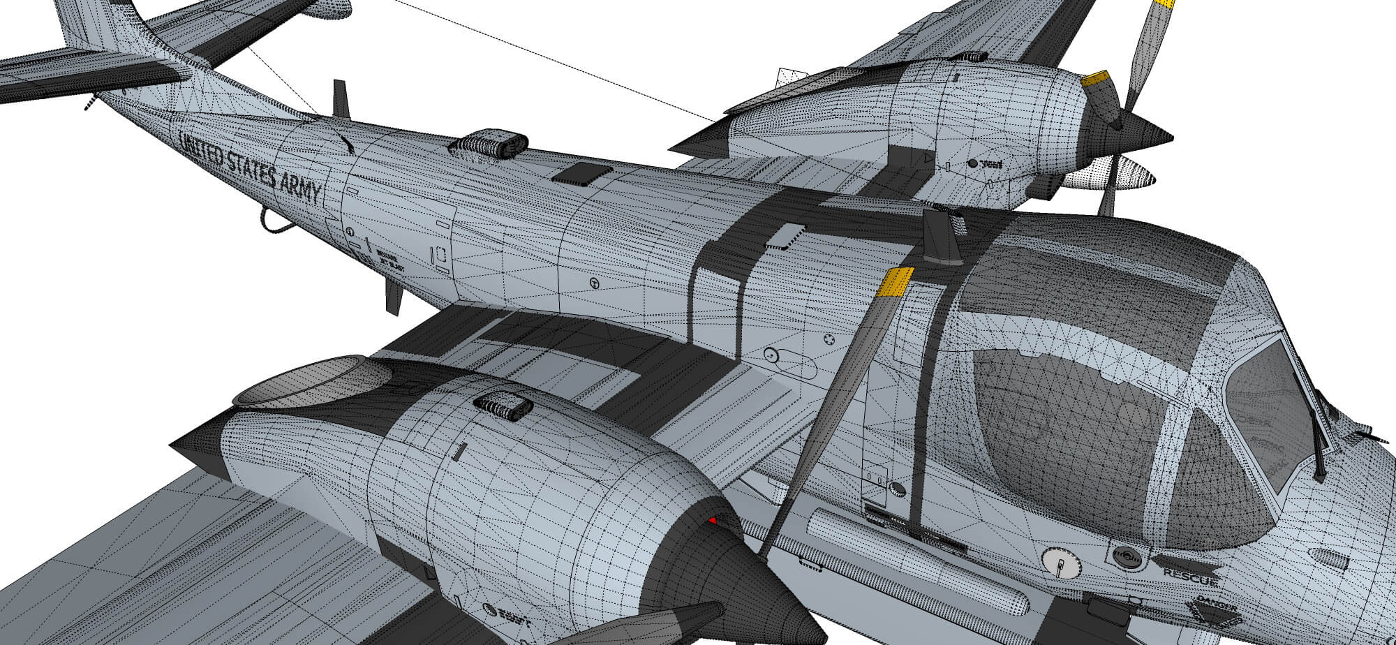 Grumman OV-1D Mohawk 3D Model by Chtazi