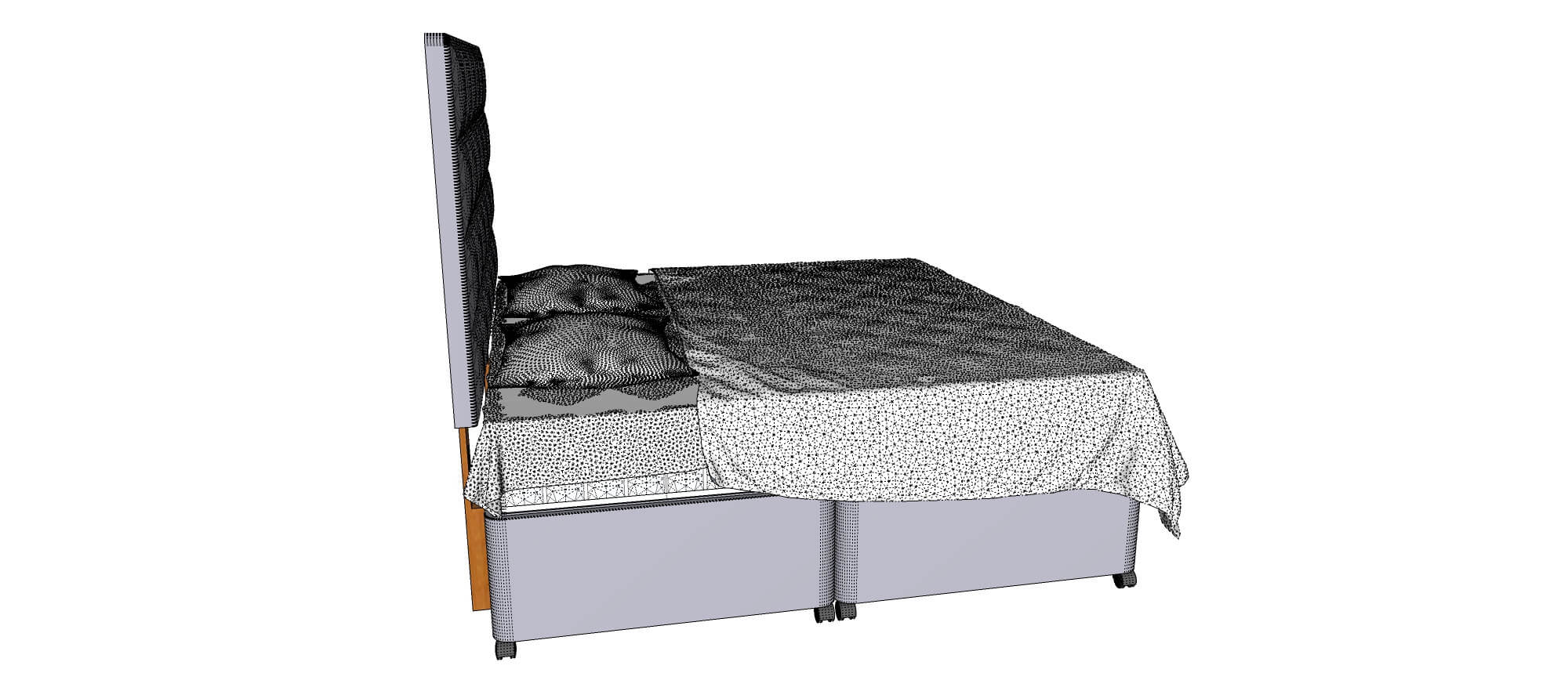 Hygena Lavendon Bed - 3D Model by Chtazi