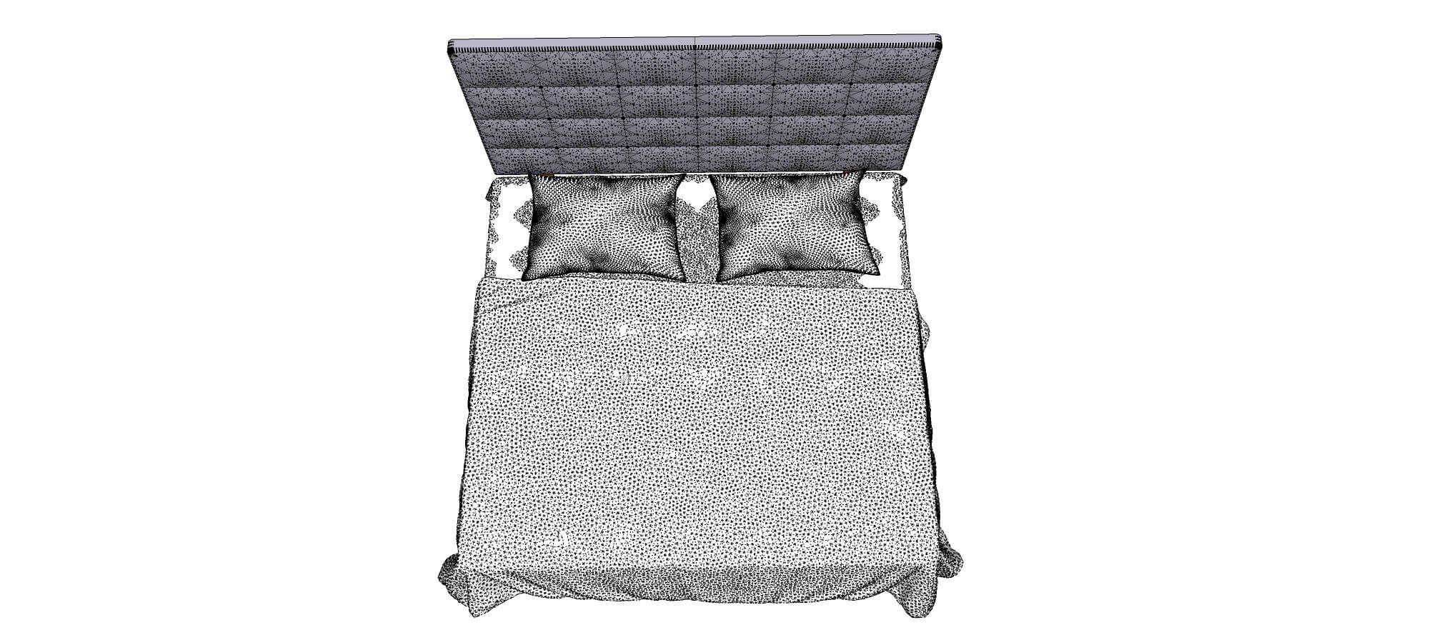 Hygena Lavendon Bed - 3D Model by Chtazi