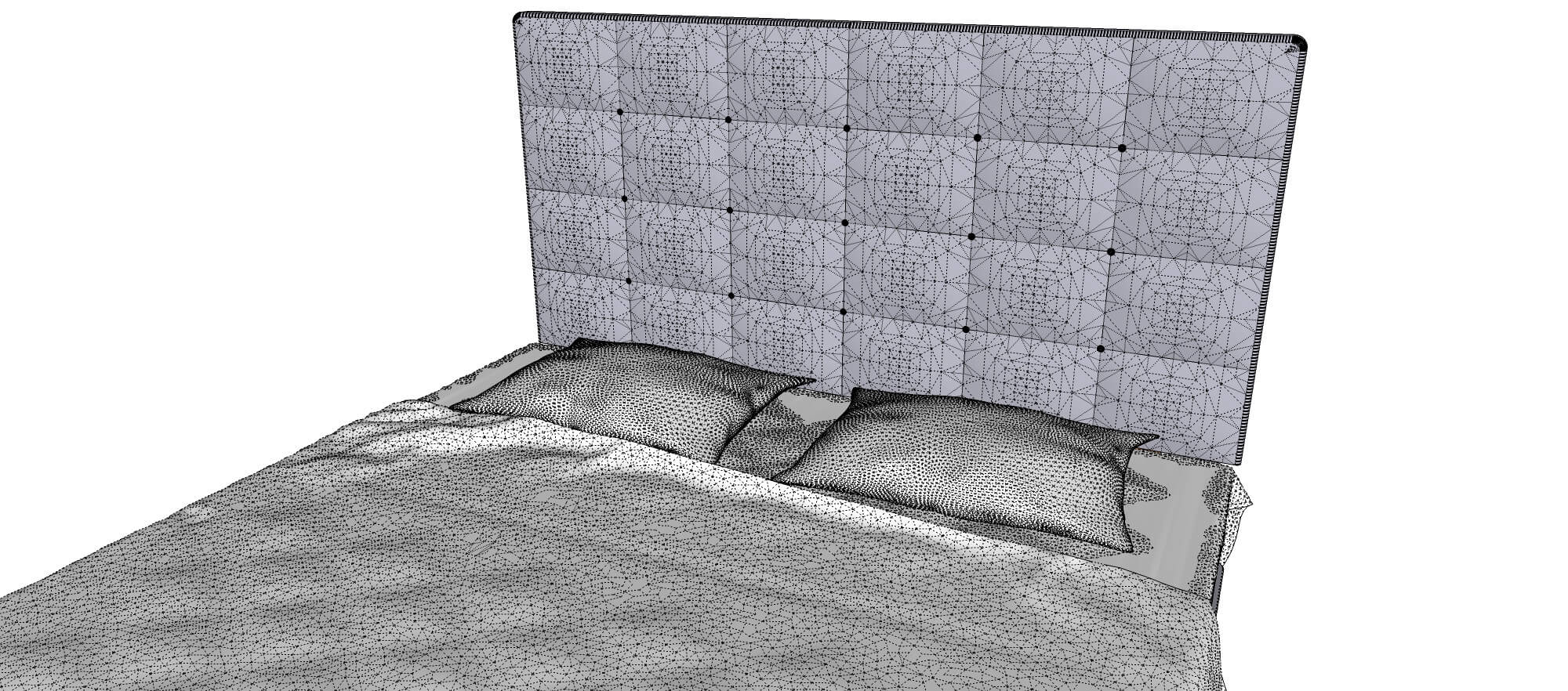 Hygena Lavendon Bed - 3D Model by Chtazi