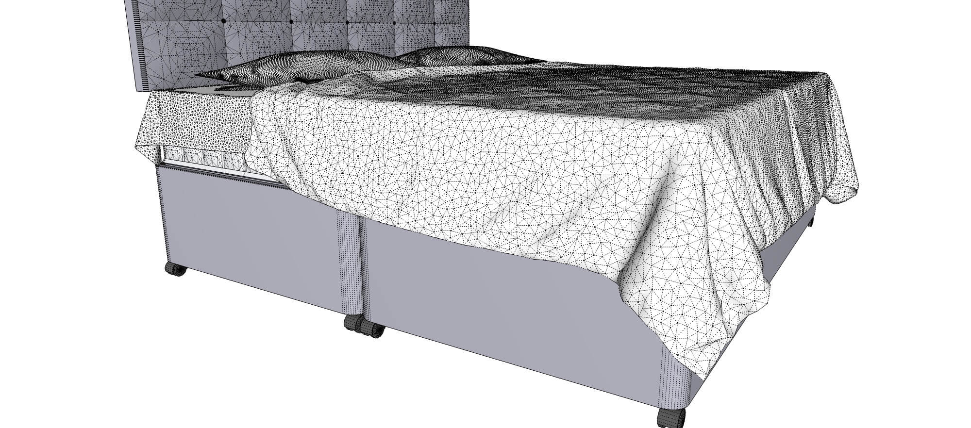 Hygena Lavendon Bed - 3D Model by Chtazi