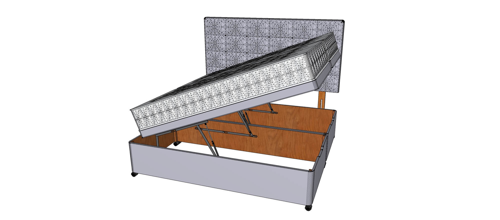 Hygena Lavendon Bed - 3D Model by Chtazi