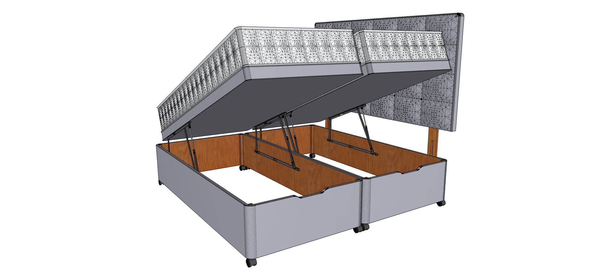 Hygena Lavendon Bed - 3D Model by Chtazi