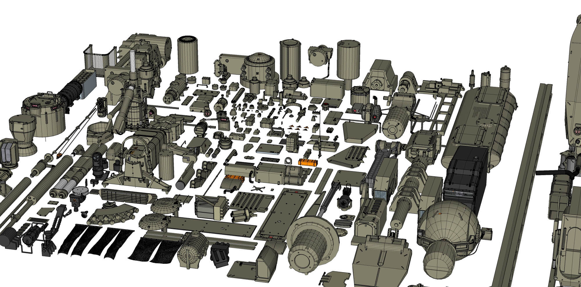 Mechanics Collection 1 Kitbash - 3D Model by Chtazi