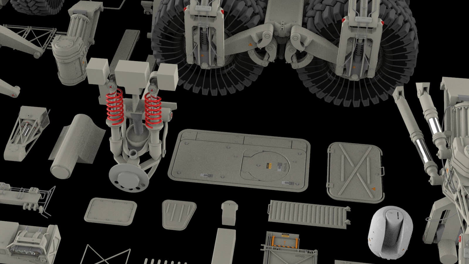 Mechanics Collection 2 Kitbash - 3D Model by Chtazi