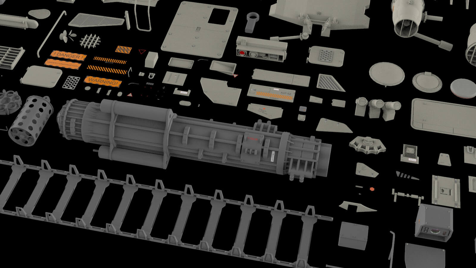 Mechanics Collection 2 Kitbash - 3D Model by Chtazi