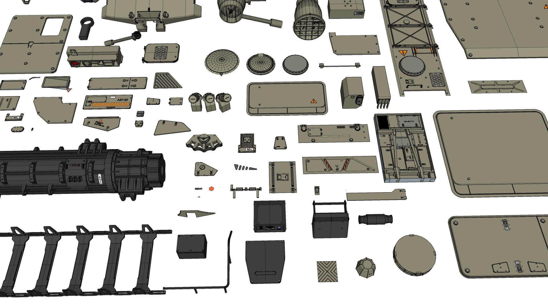 Mechanics Collection 2 Kitbash - 3D Model by Chtazi