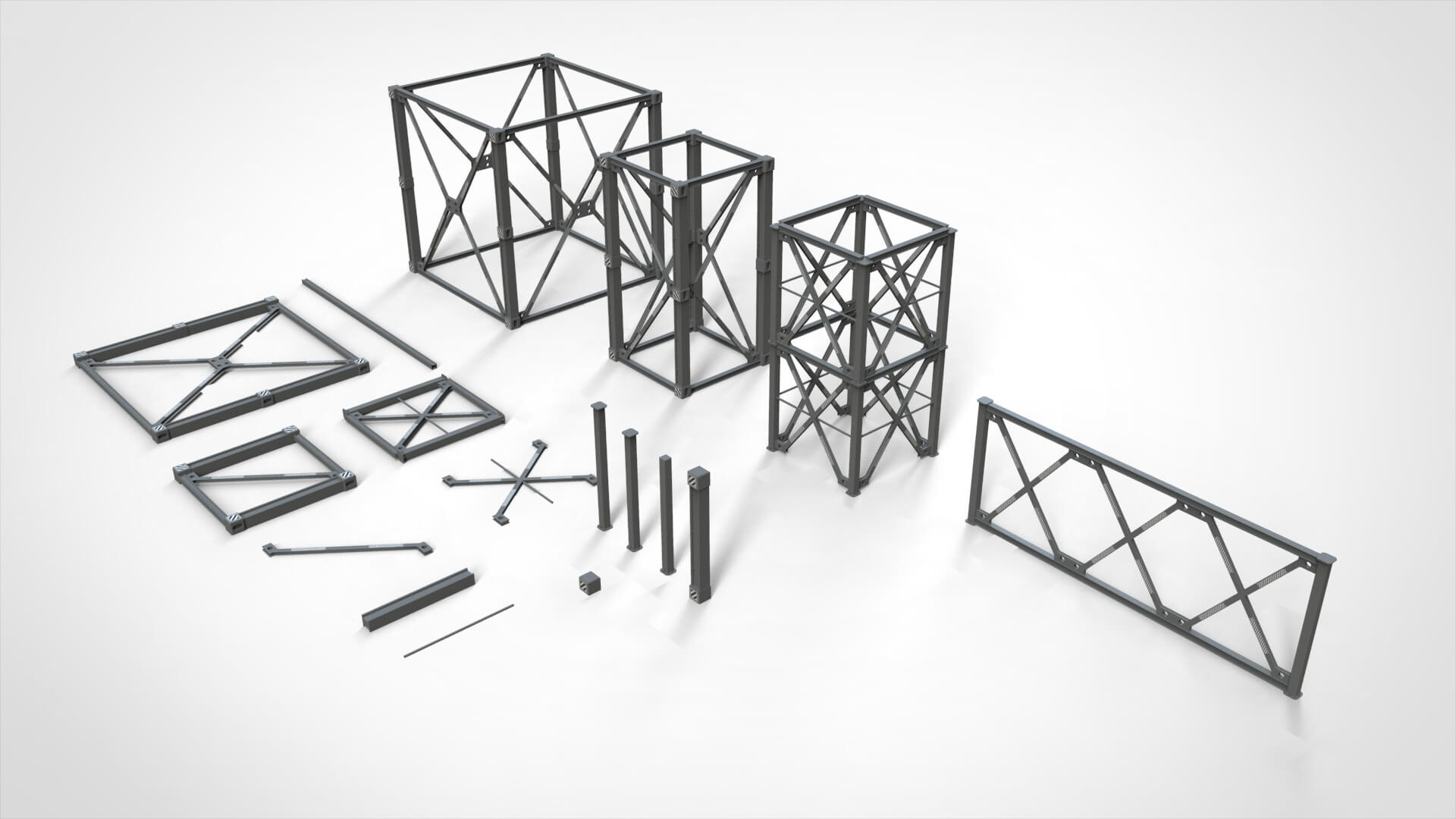 Metal Truss 3 - 3D Model by Chtazi
