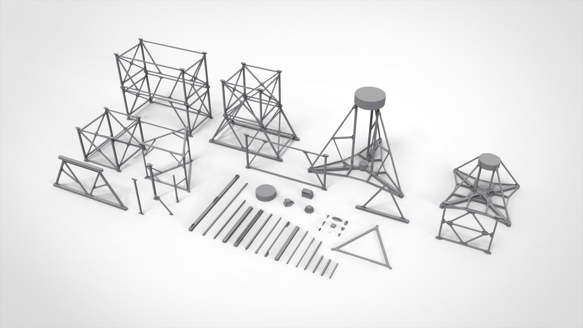 Metal Truss 4 - 3D Model by Chtazi