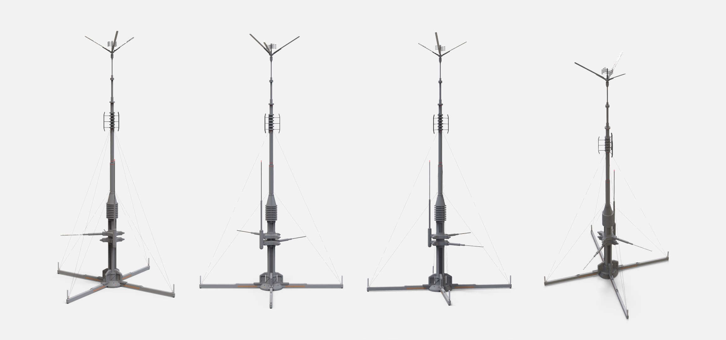 Sci-Fi Antenna Collection 1 3D Model by Chtazi