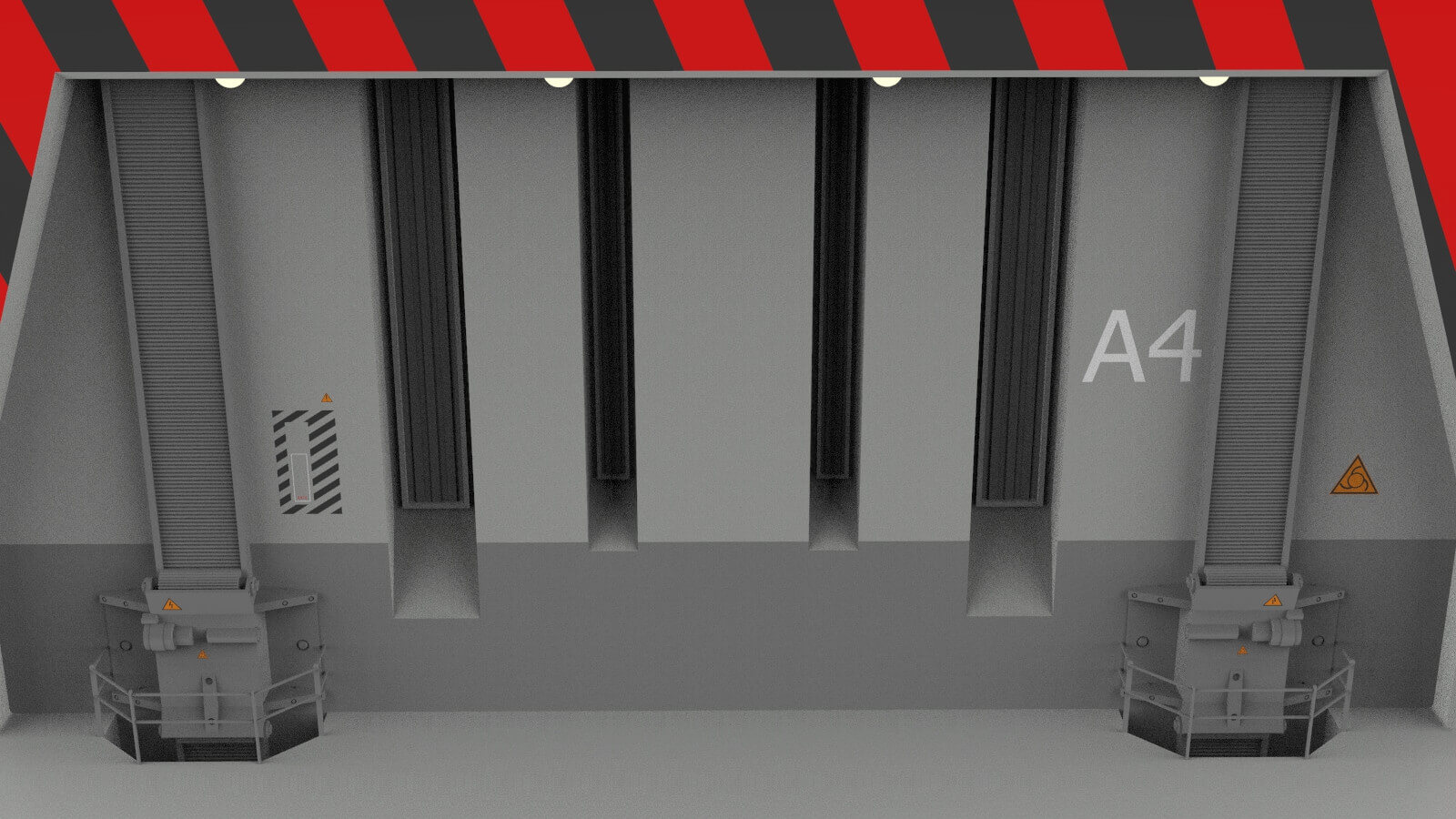 Sci-Fi Antinuclear Gates 3D Model by Chtazi
