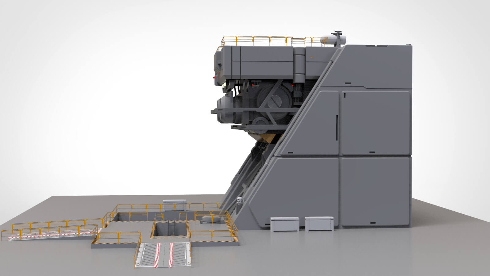 Sci-Fi Architectural Element 1 3D Model by Chtazi