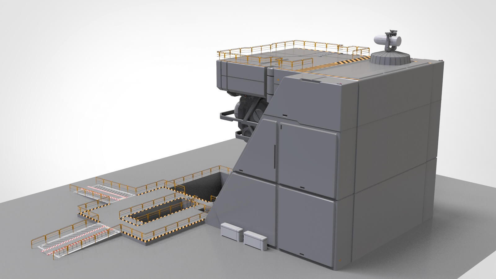 Sci-Fi Architectural Element 1 3D Model by Chtazi
