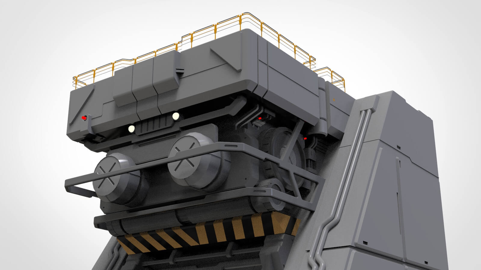 Sci-Fi Architectural Element 1 3D Model by Chtazi