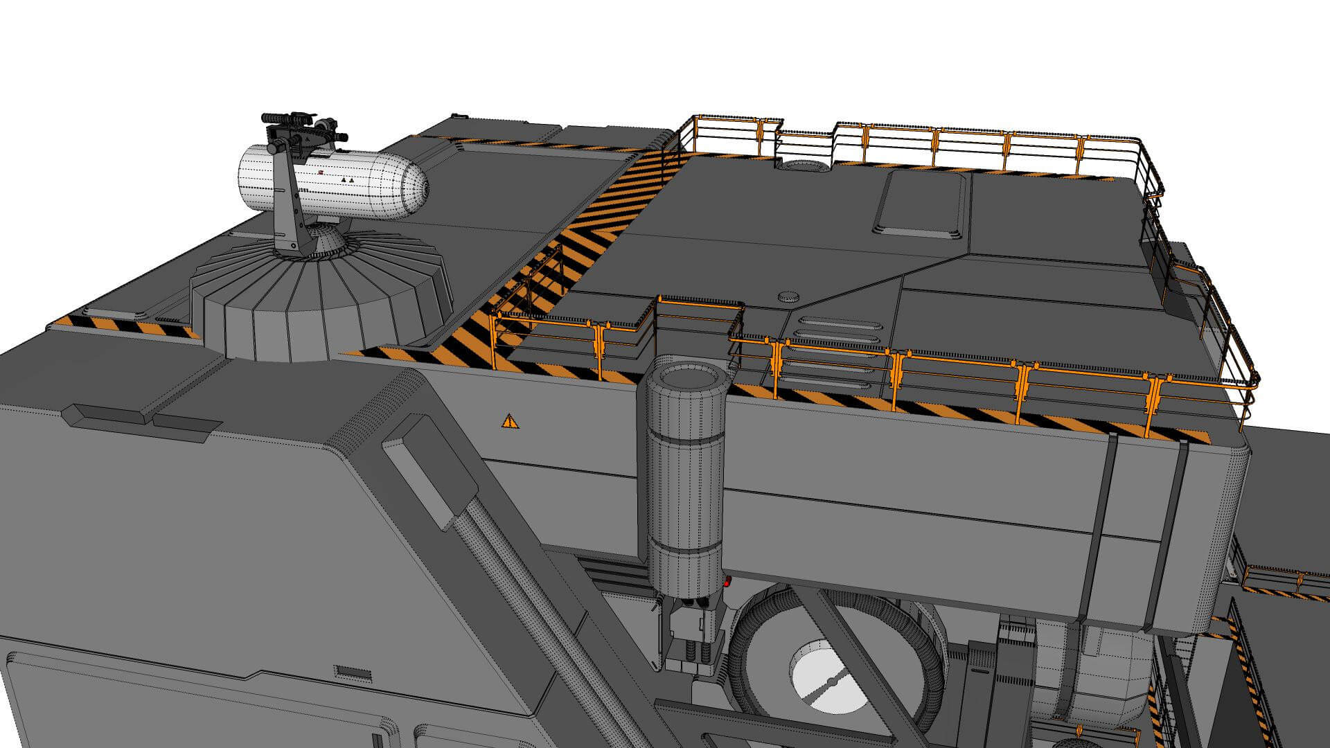 Sci-Fi Architectural Element 1 3D Model by Chtazi