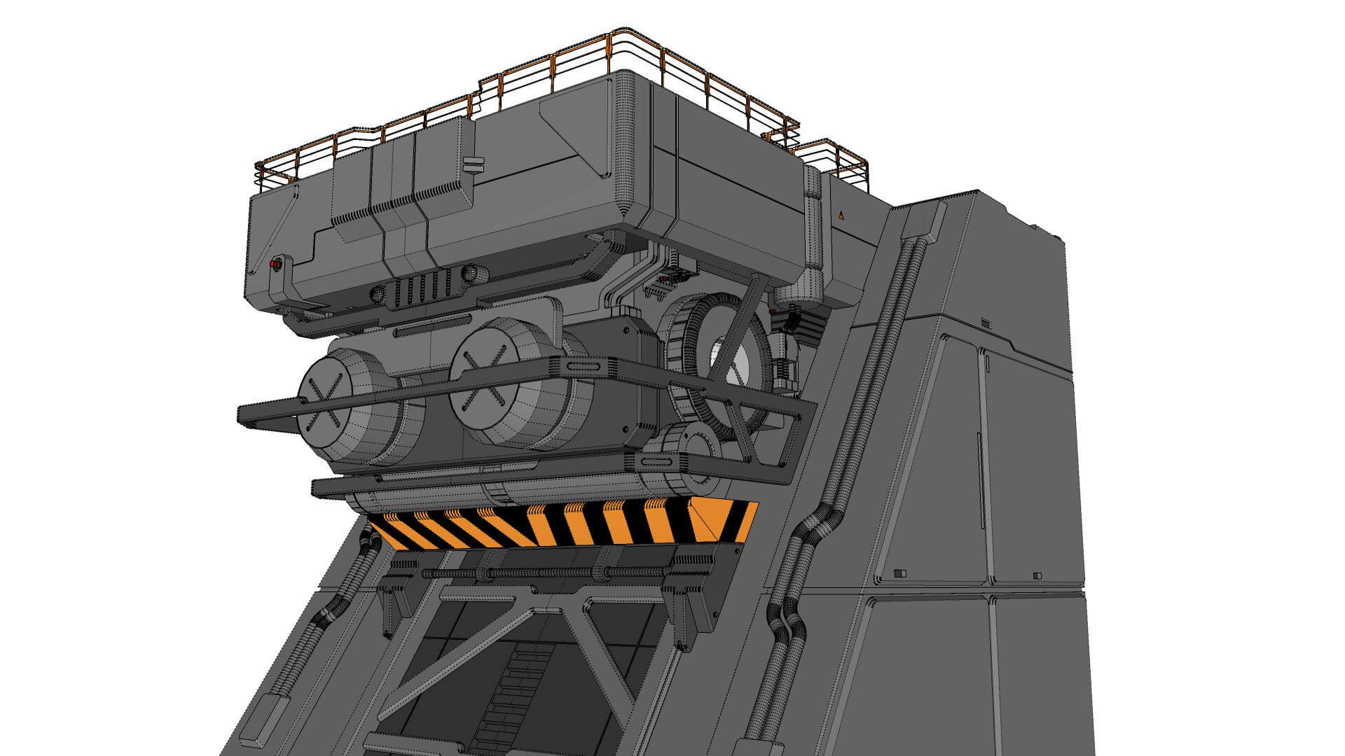 Sci-Fi Architectural Element 1 3D Model by Chtazi