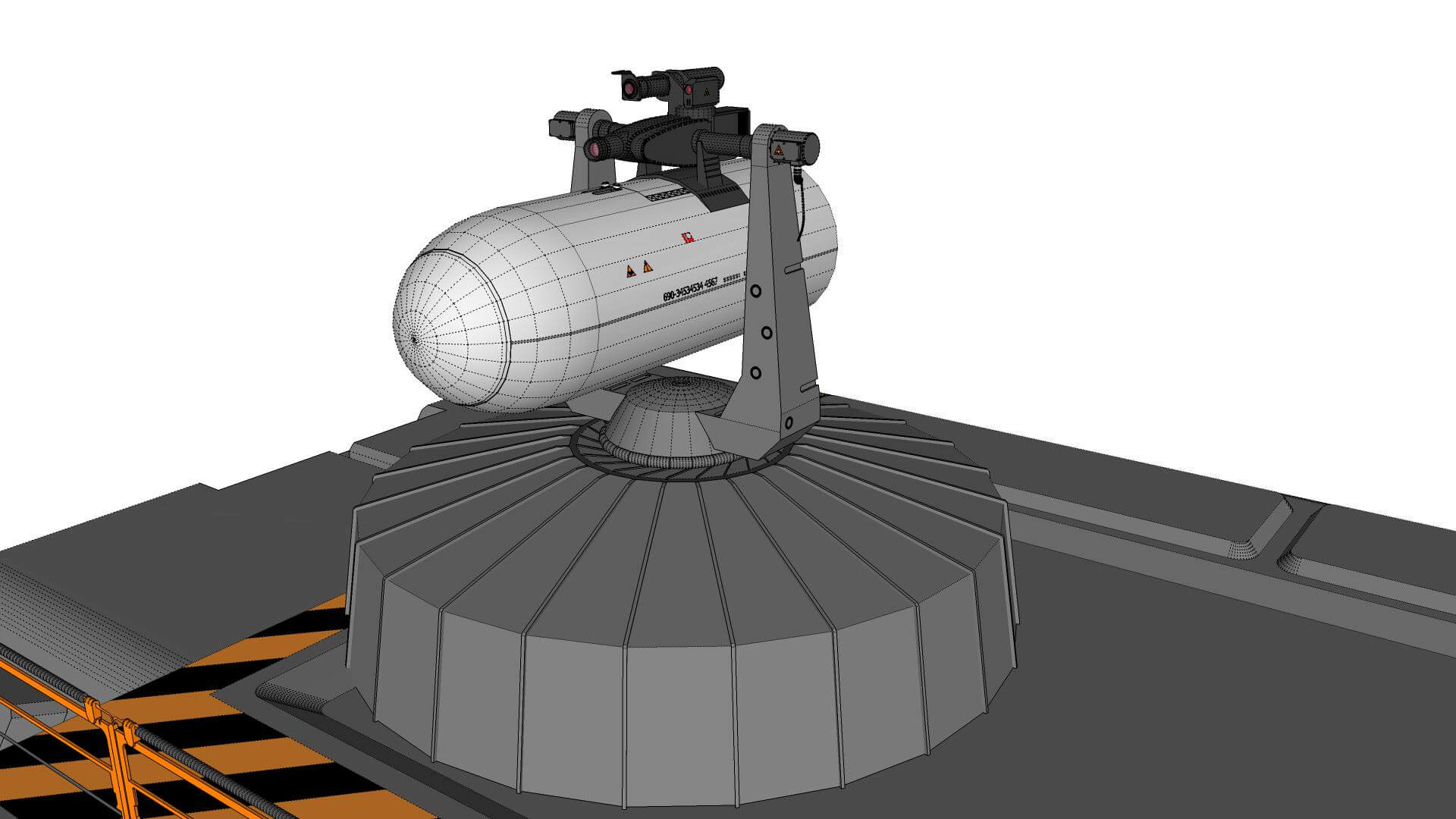 Sci-Fi Architectural Element 1 3D Model by Chtazi