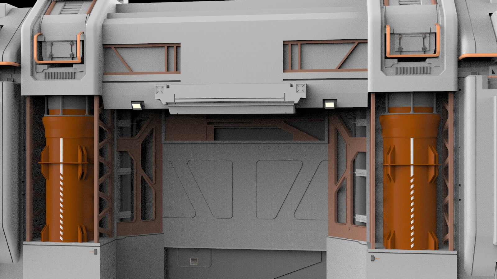 Sci-Fi Architectural Element 12 3D Model by Chtazi