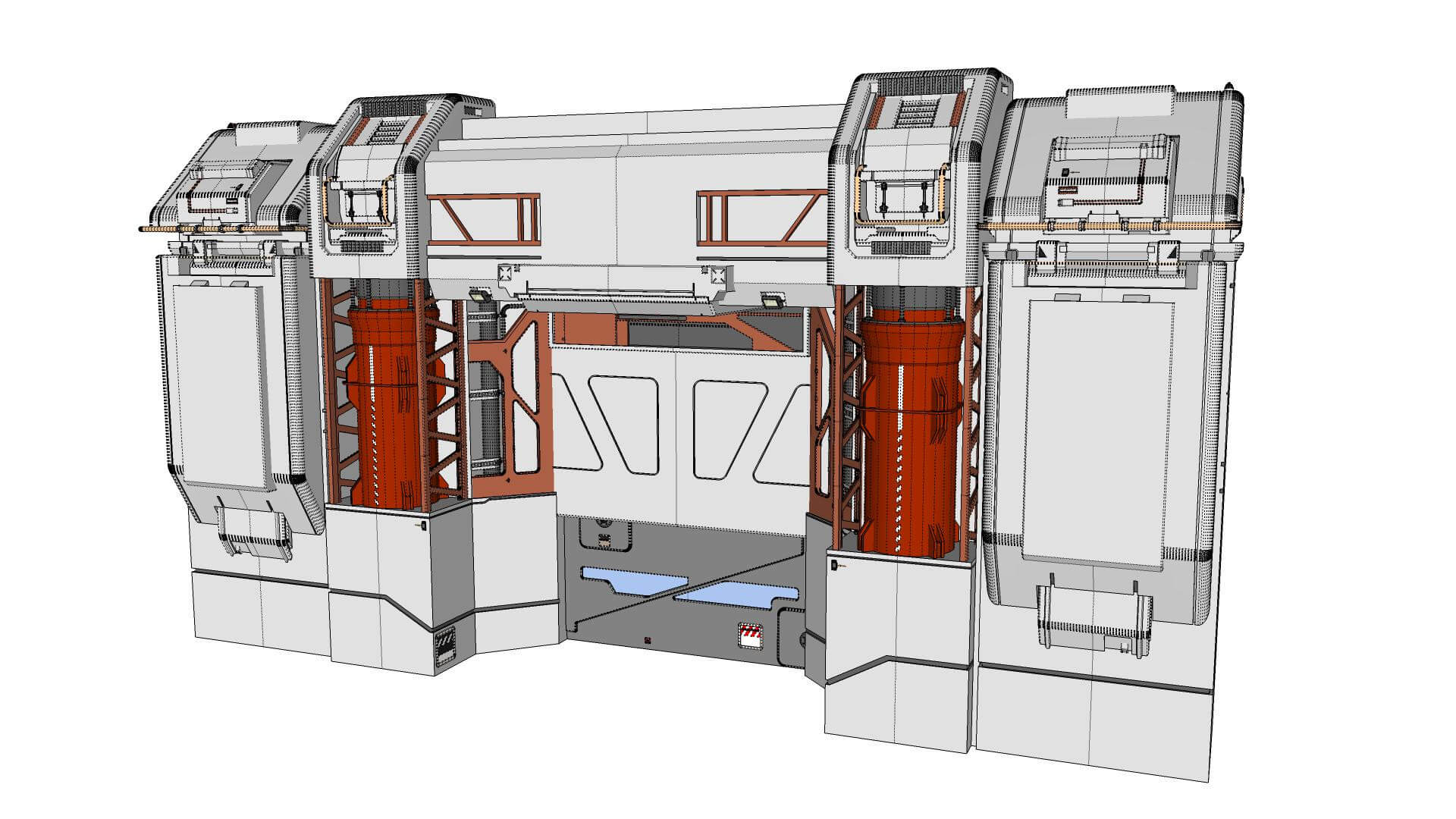 Sci-Fi Architectural Element 12 3D Model by Chtazi