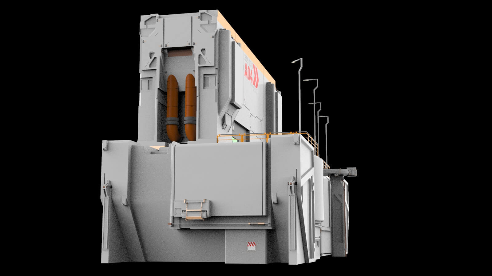 Sci-Fi Architectural Element 13 3D Model by Chtazi