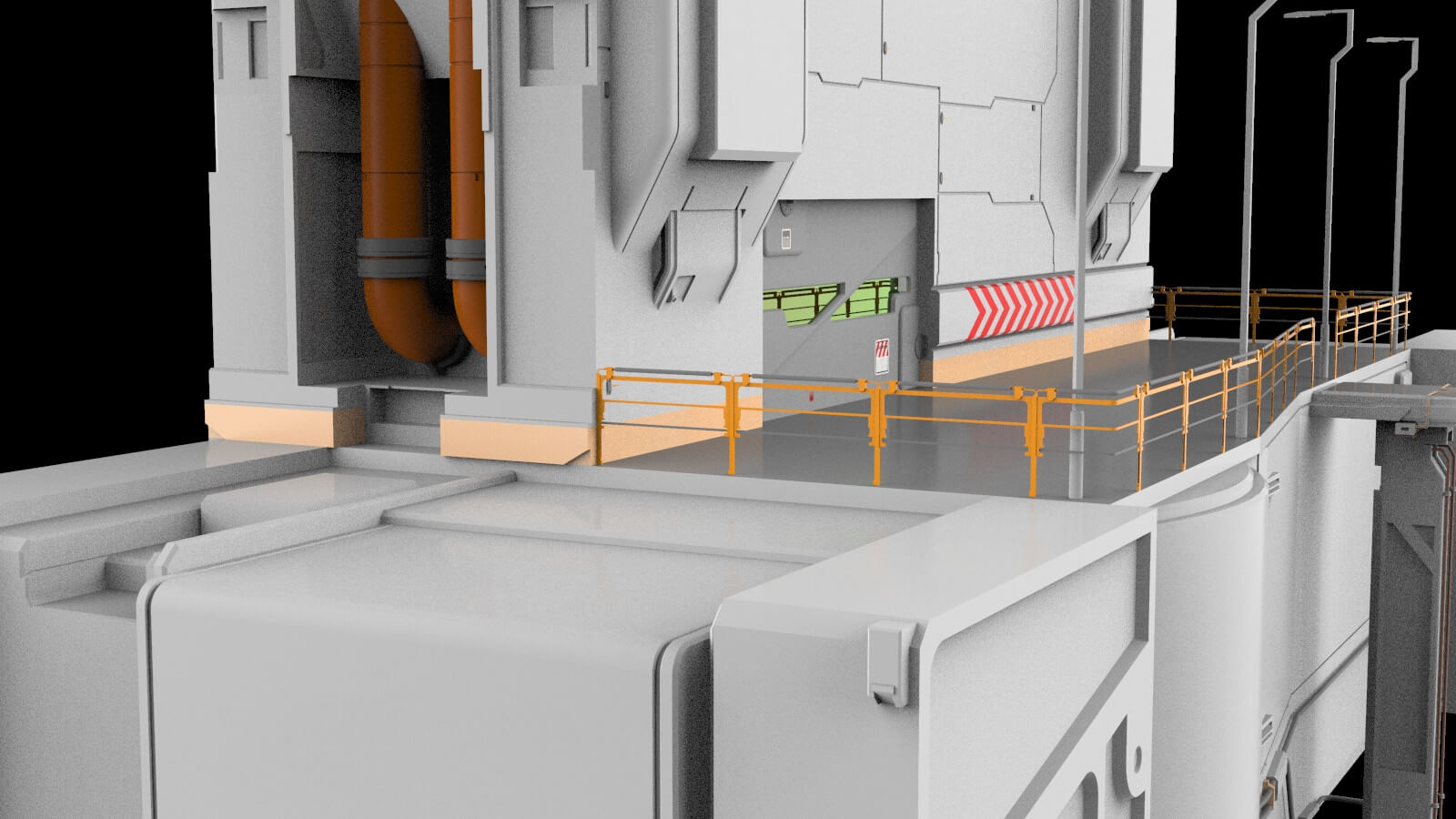 Sci-Fi Architectural Element 13 3D Model by Chtazi