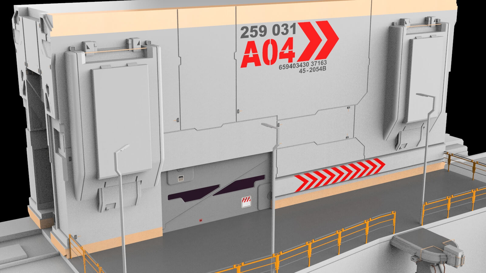 Sci-Fi Architectural Element 13 3D Model by Chtazi