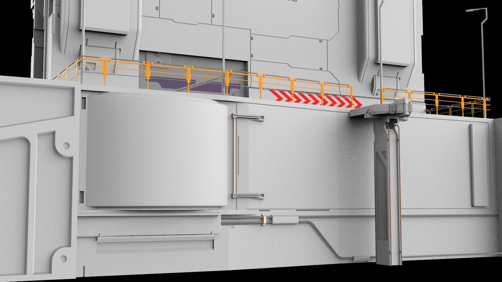 Sci-Fi Architectural Element 13 3D Model by Chtazi