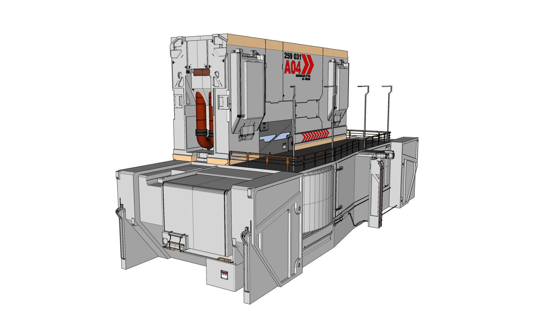 Sci-Fi Architectural Element 13 3D Model by Chtazi