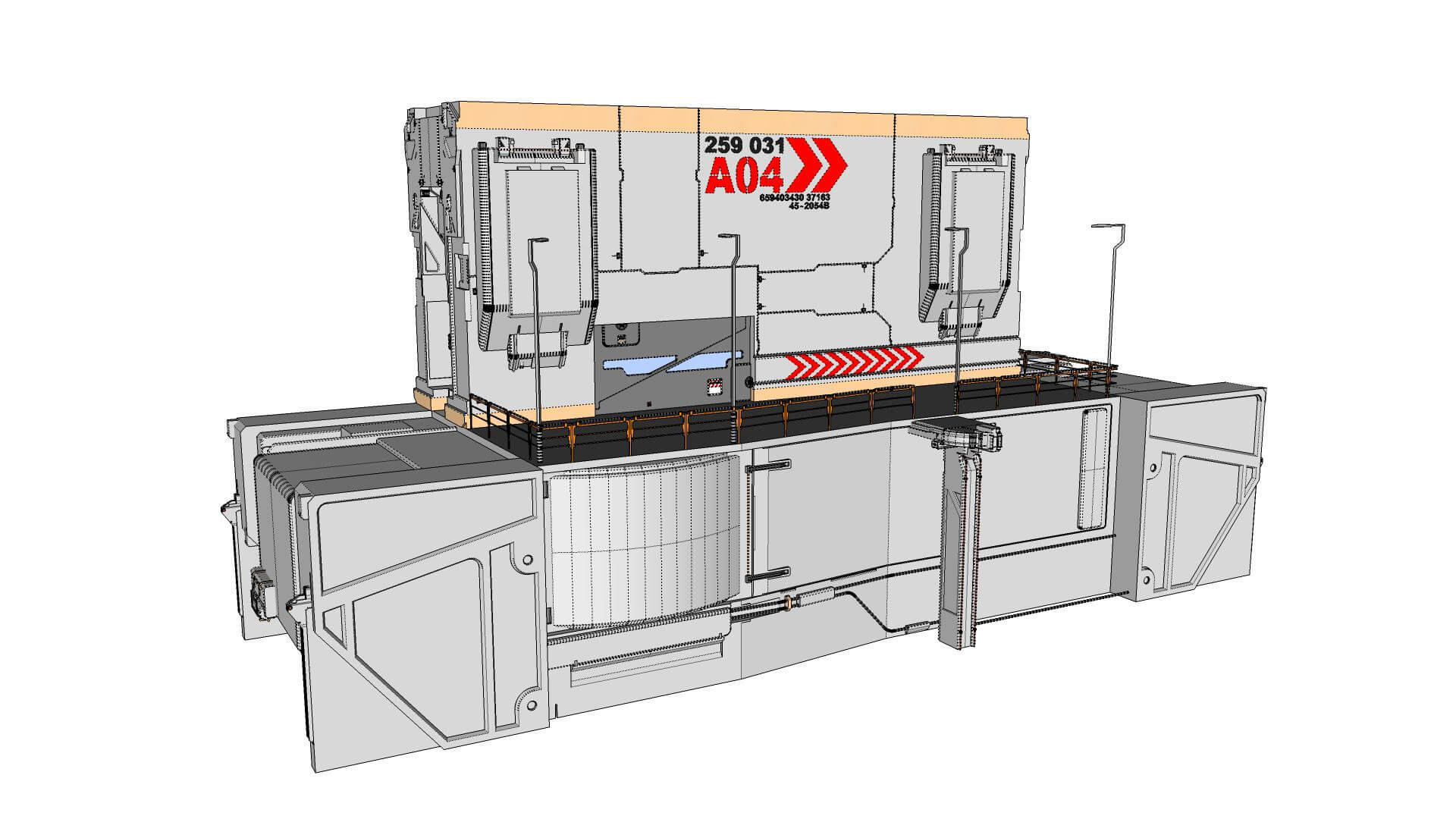 Sci-Fi Architectural Element 13 3D Model by Chtazi