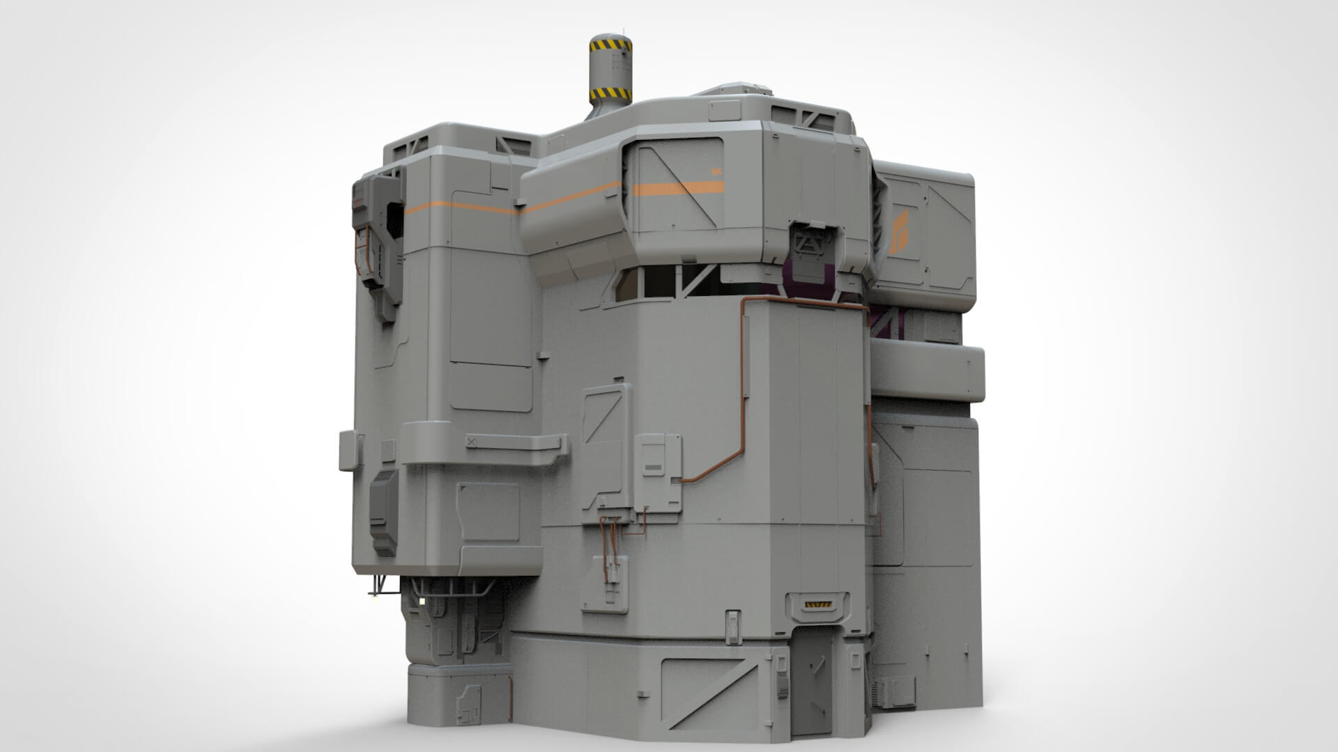 Sci-Fi Architectural Element 8 3D Model by Chtazi