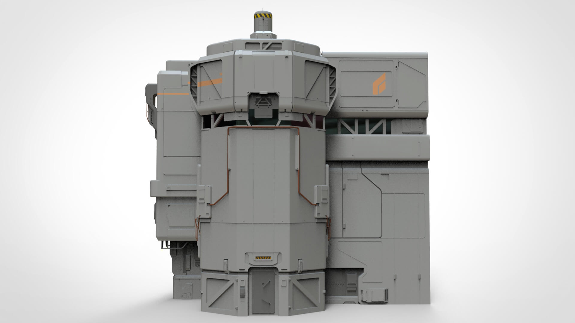 Sci-Fi Architectural Element 8 3D Model by Chtazi